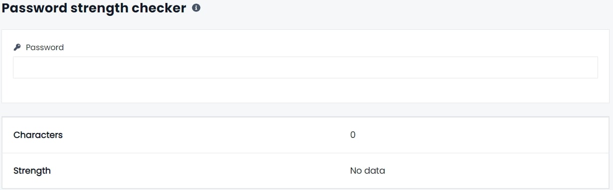 Password strength checker Password strength checker